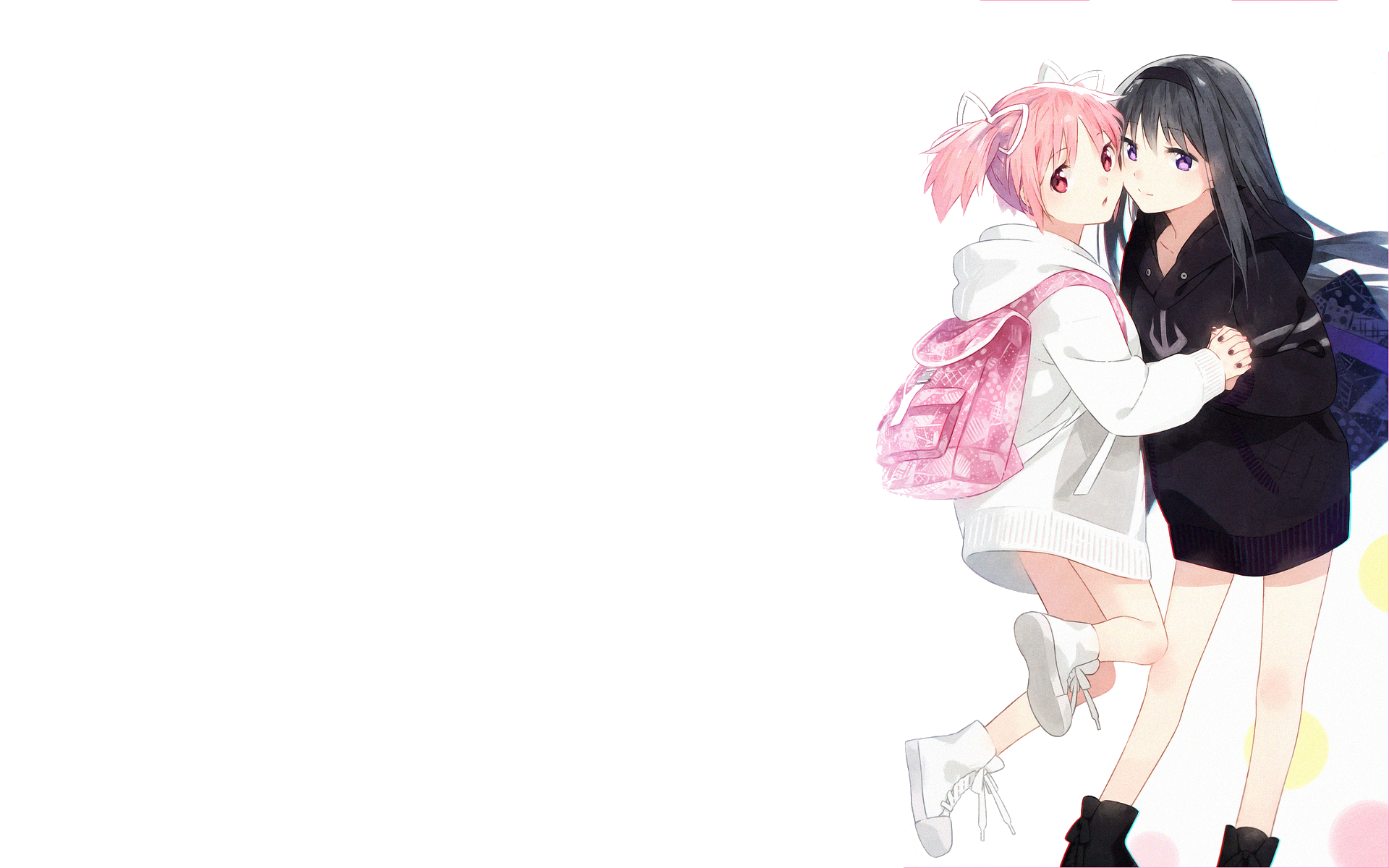 Madoka Magica Homura And Madoka Hug Mahou, Shoujo, Madoka, Magica,