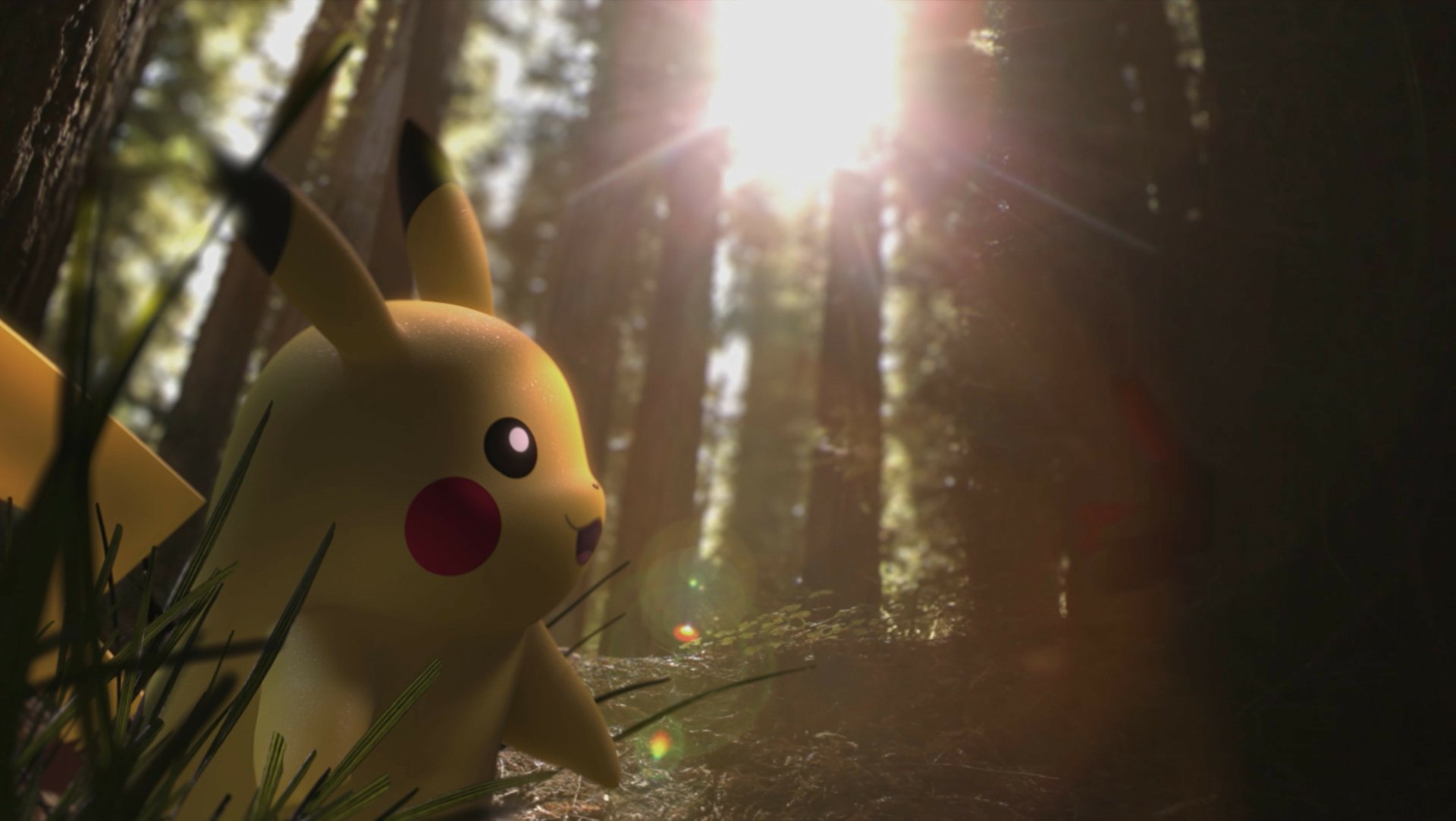 Pikachu’s Adventure: Stunning 4K Pokémon Go Forest Wallpaper