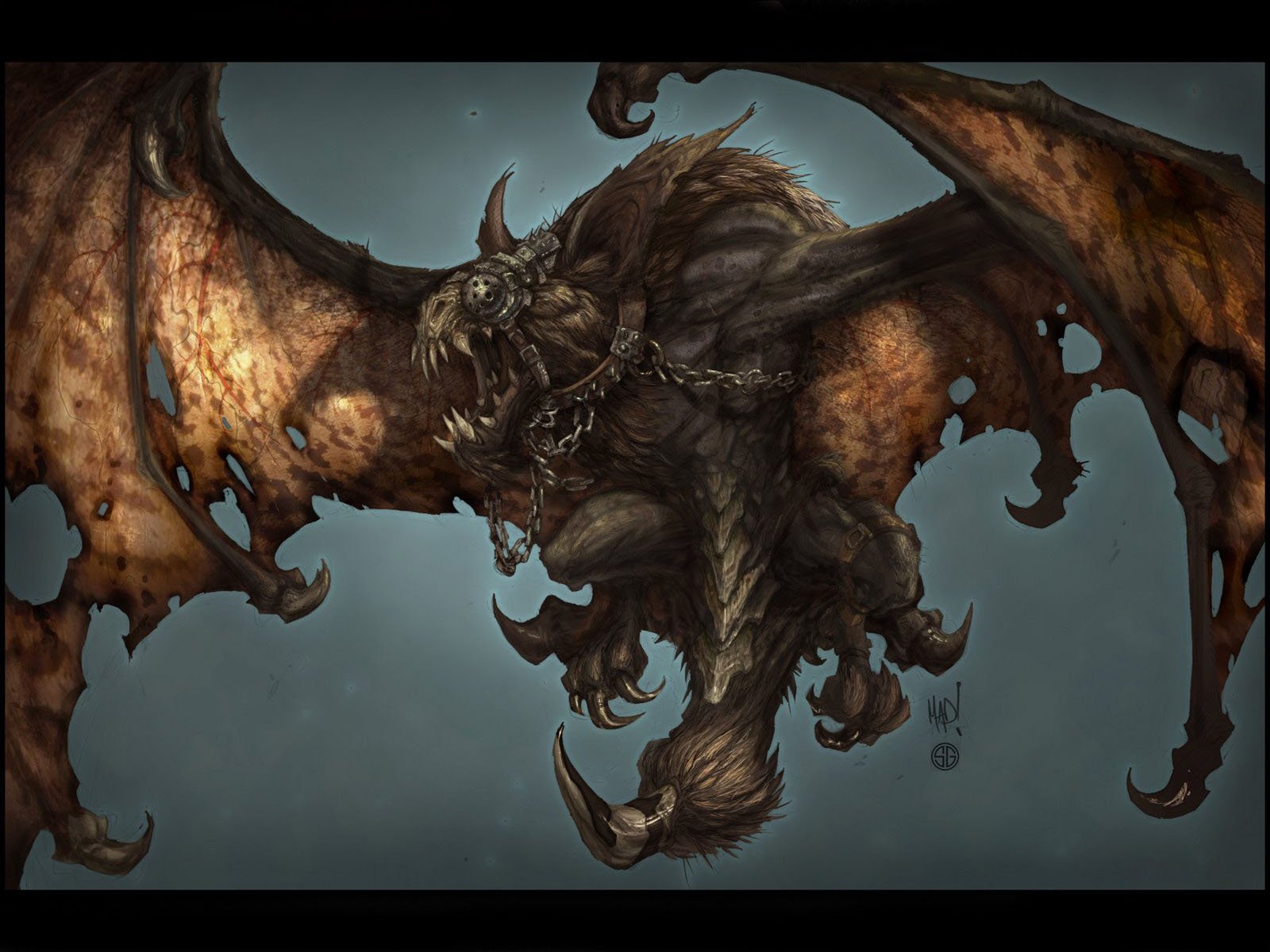 Abysswing Ravager — HD Fantasy Creature Wallpaper