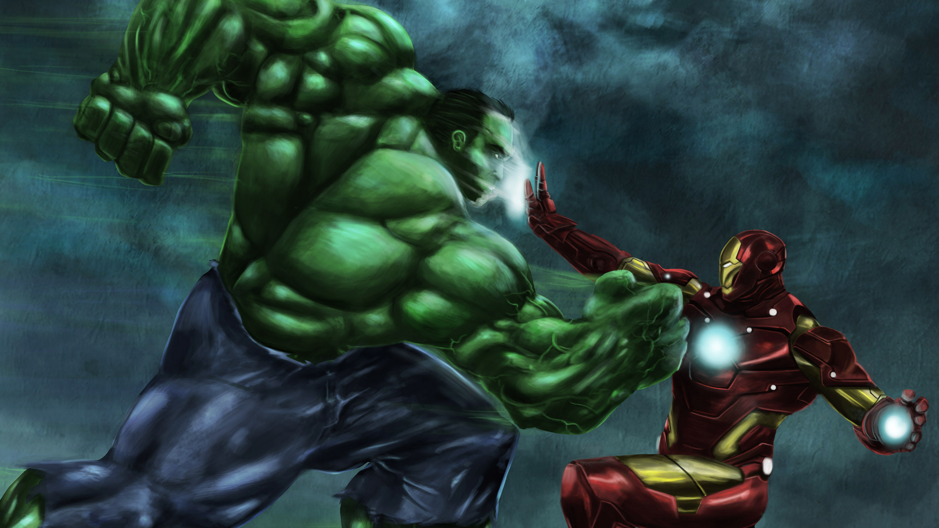 Download Hulk Iron Man Comic Marvel Comics HD Wallpaper by jose rodarte