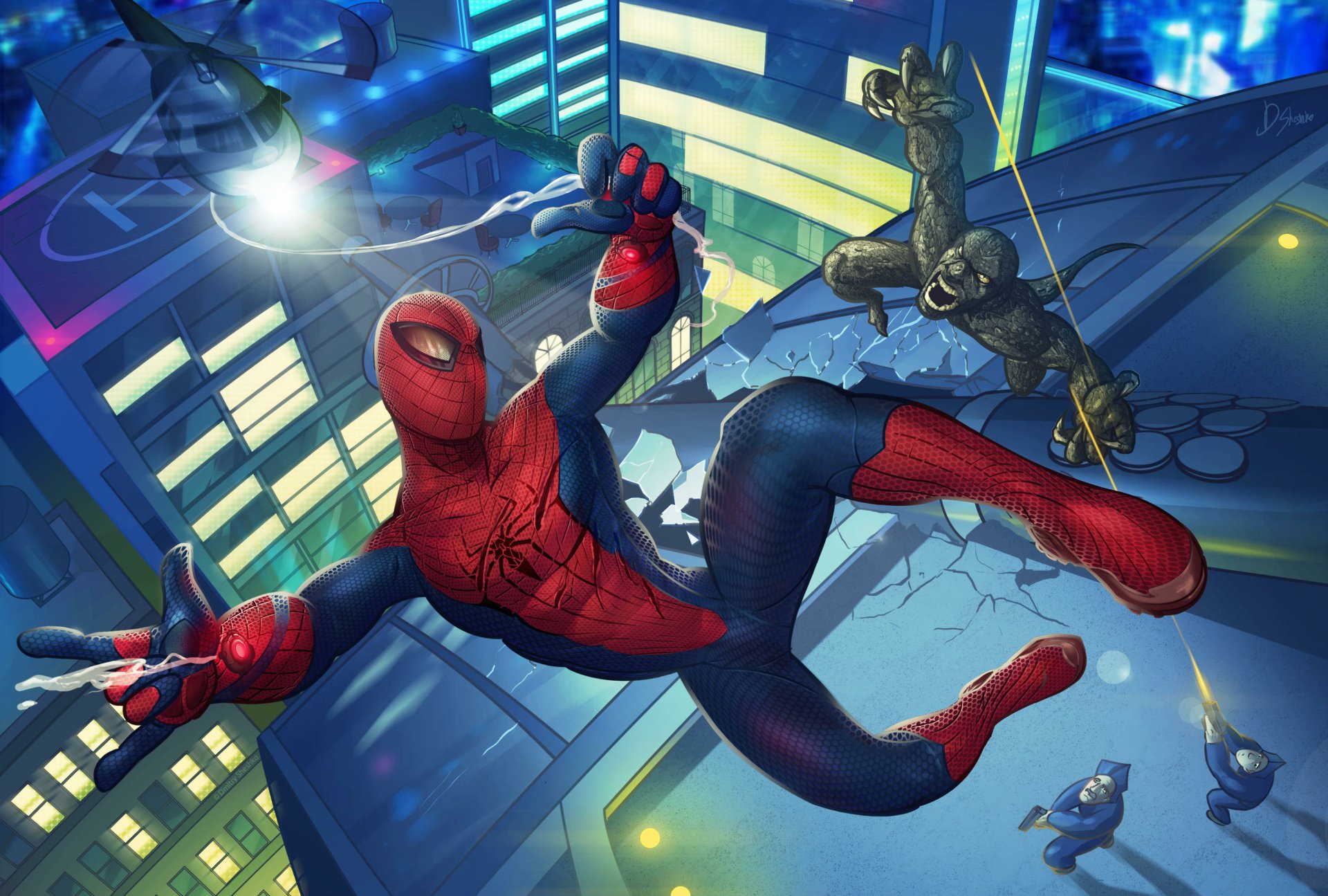 Download Comic Spider Man HD Wallpaper by Dmitry Sheshko