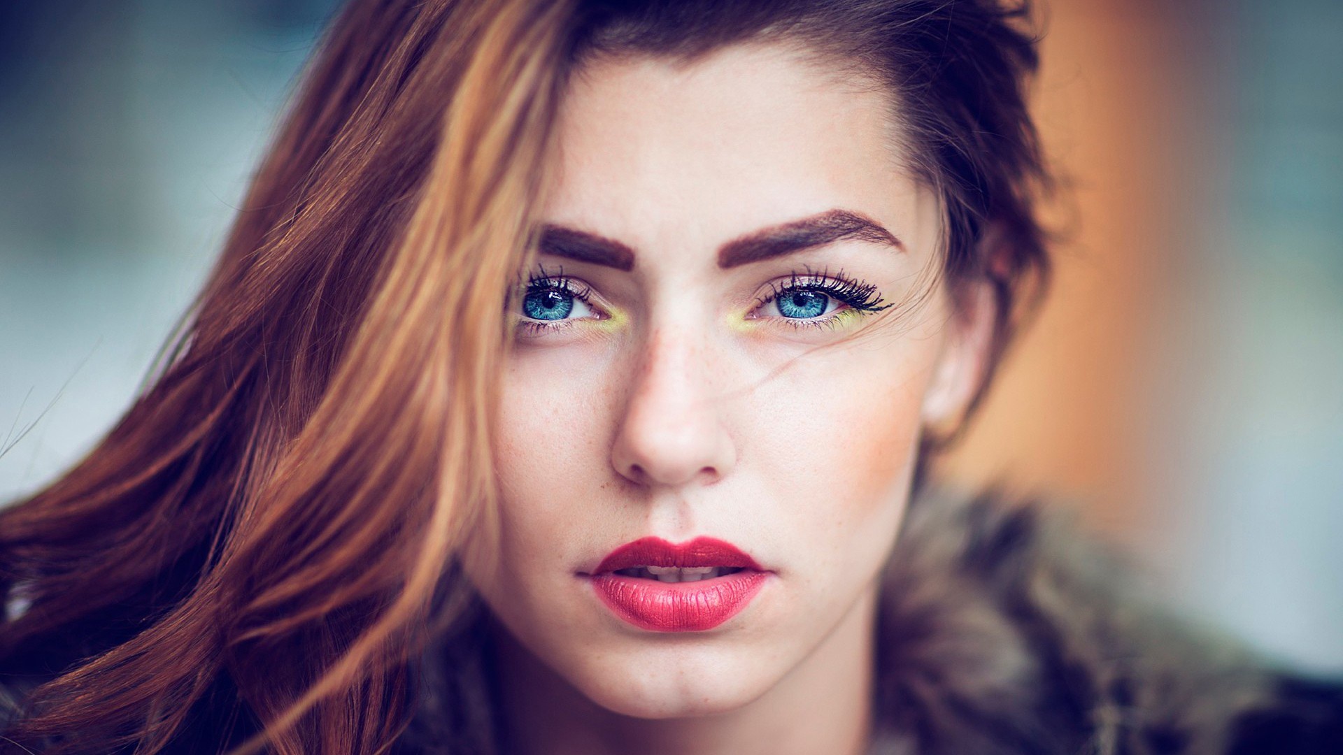 Radiant Redhead with Striking Blue Eyes - HD Model Portrait