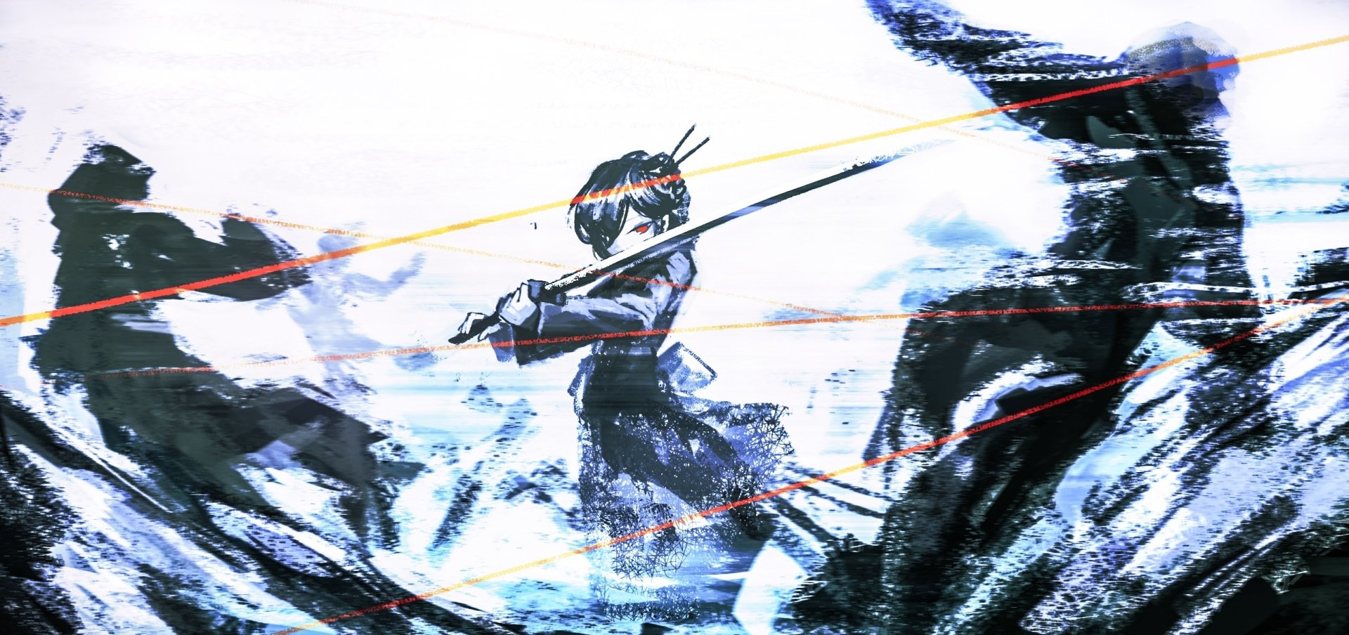 Dynamic Anime HD Wallpaper: Original Concept Art by Zhao-P