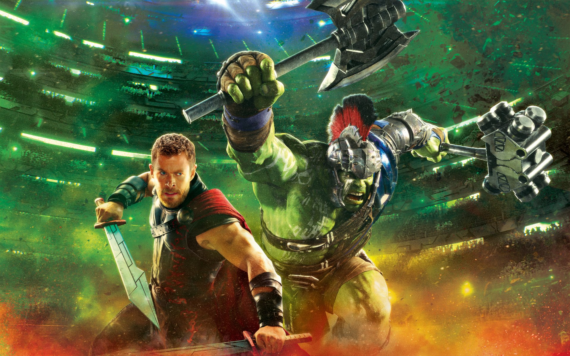 Thor and Hulk Clash: Epic Thor Ragnarok HD Wallpaper